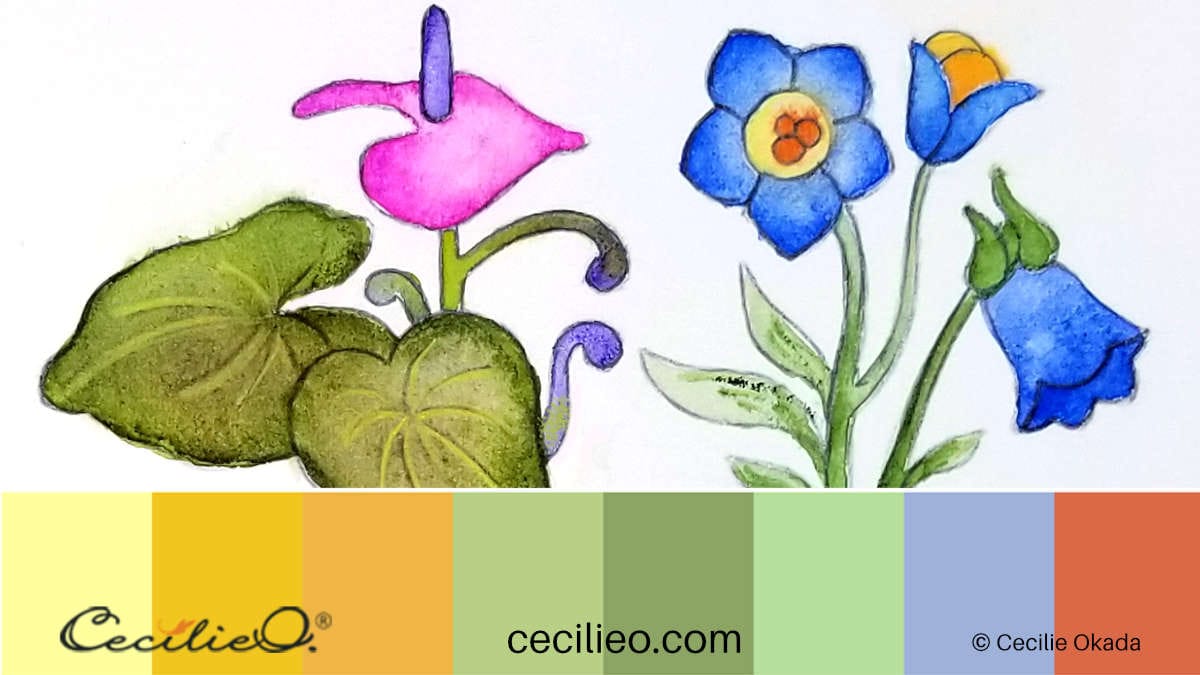how to color flowers