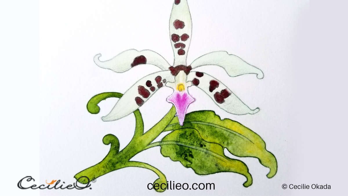 watercolor orchids tutorial