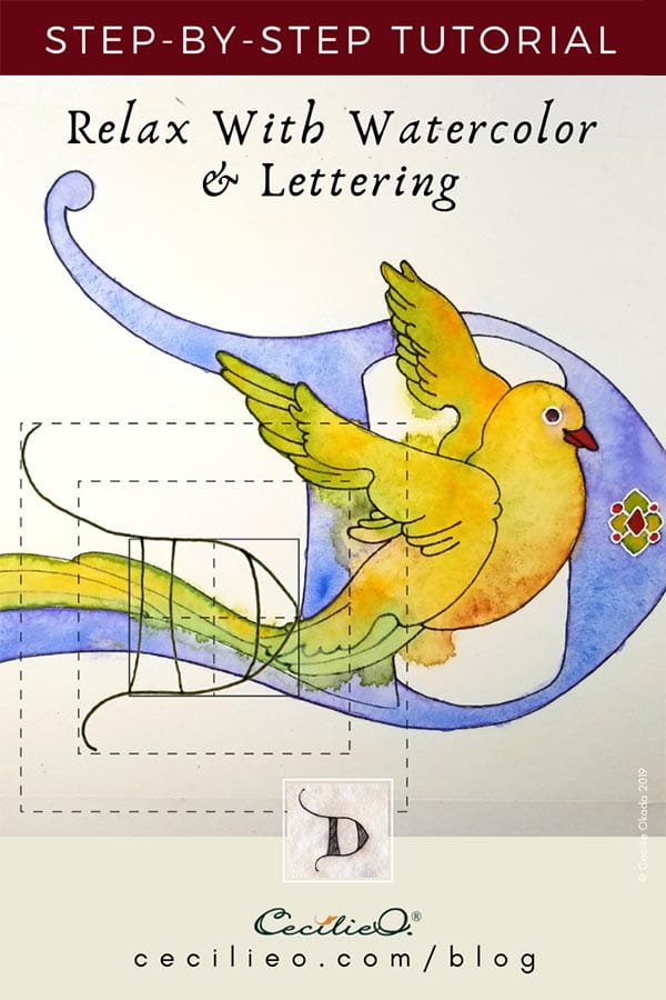 Illuminated Letter D Watercolor Tutorial