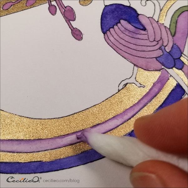 How to Paint an Illuminated Letter E With Watercolor Gold
