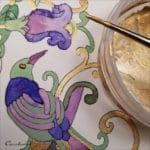 How to Paint an Illuminated Letter E With Watercolor Gold
