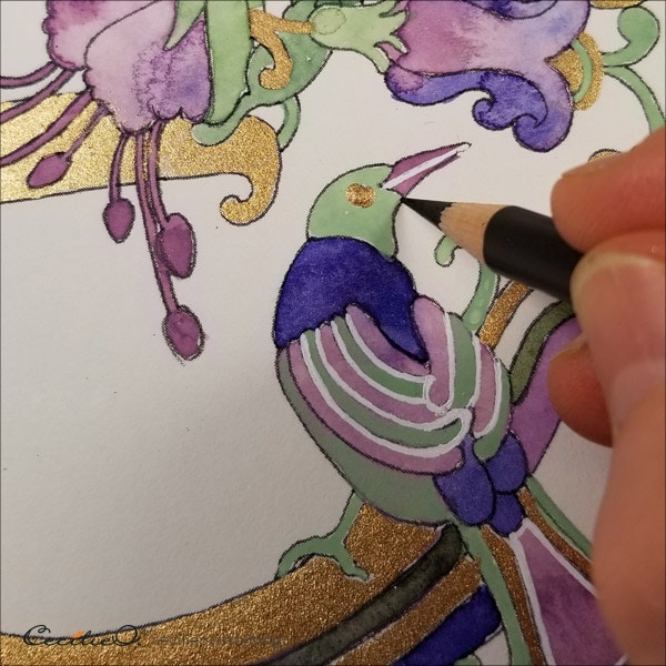 How to Paint an Illuminated Letter E With Watercolor Gold