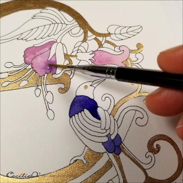 How to Paint an Illuminated Letter E With Watercolor Gold