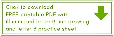 Illuminated Letter B Watercolor Tutorial With Gold Paint