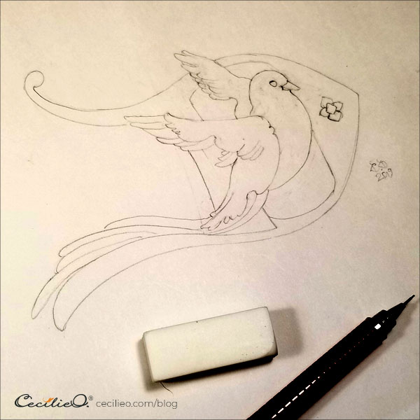 Illuminated Letter D Watercolor Tutorial