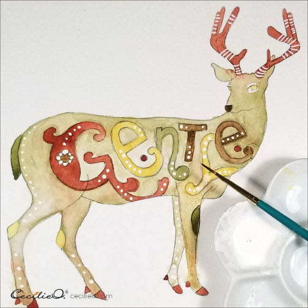 Watercolor for Mindfulness: Deer Spirit Animal