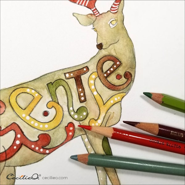Watercolor for Mindfulness: Deer Spirit Animal