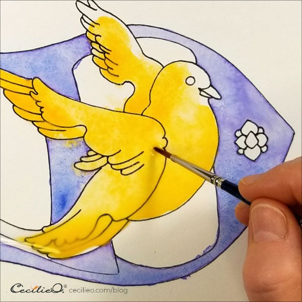 Illuminated Letter D Watercolor Tutorial