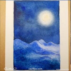 How to Paint a Dreamy Watercolor Moon