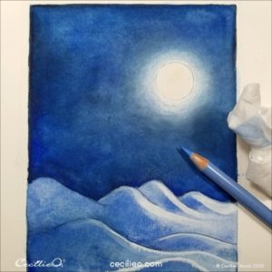 How to Paint a Dreamy Watercolor Moon
