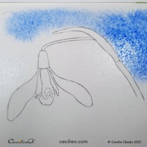 Watercolor Spring Flower Tutorial: Snow Drop