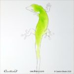Easy Watercolor Painting in 5 Steps: Green Gecko