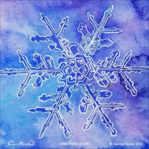 How to Watercolor a Sparkling, Real Snowflake
