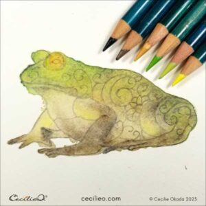 Paint a Stunning Bullfrog With Watercolor & Colored Pencils